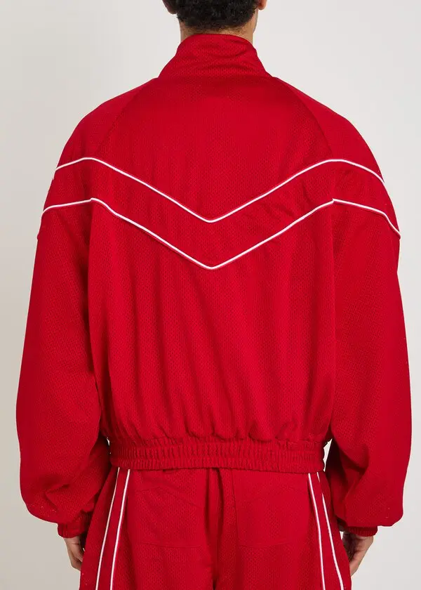 Rhude Pipe-trimmed Mesh Track Jacket
