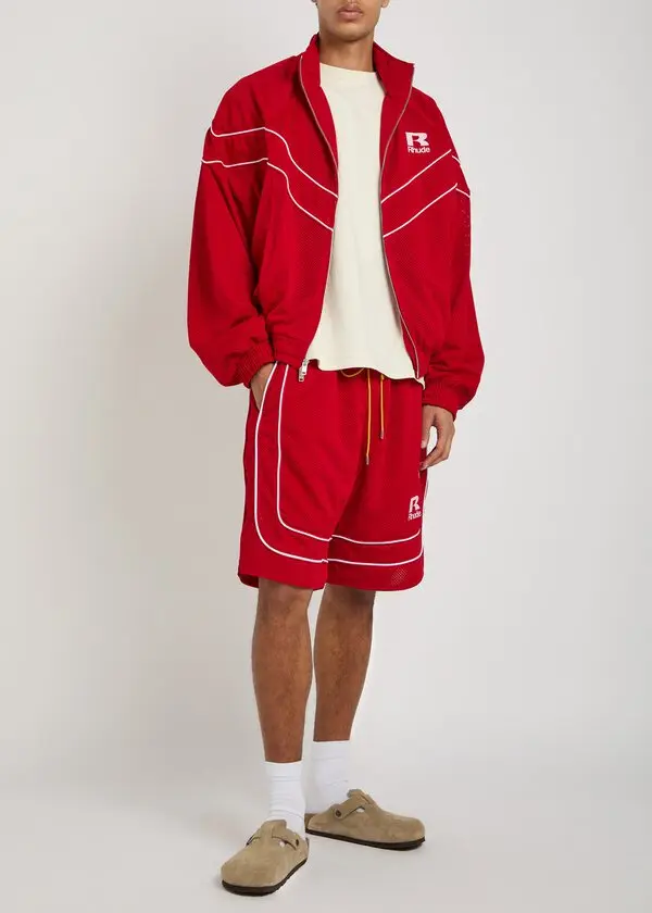 Rhude Pipe-trimmed Mesh Track Jacket