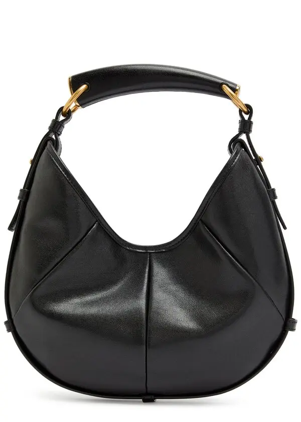 Saint Laurent Bo Mombassa Leather Top Handle Bag - Black