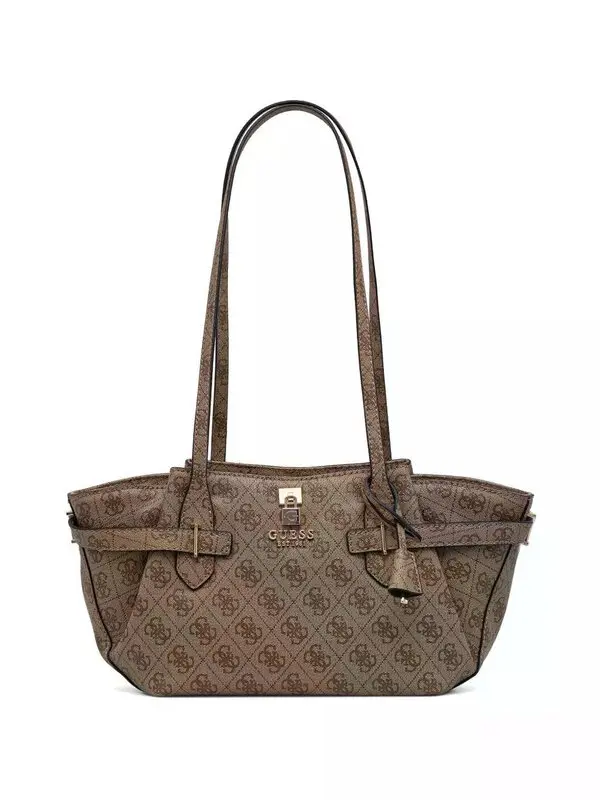 Guess Yesba Monogram-pattern Padlock-detail Shoulder Bag