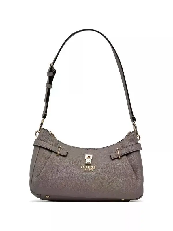 Guess Logo-plaque Pebbled Tote Bag - Neutrals