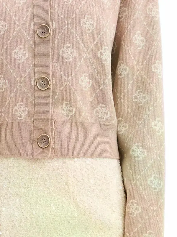 Guess Diamond Pattern Button Cardigan - Neutrals
