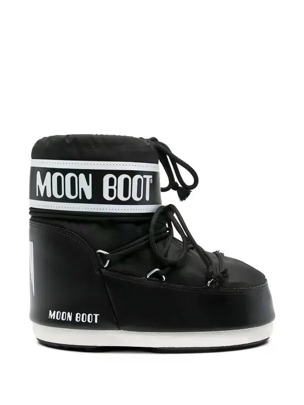 Moon Boot Logo Lace-up Boots - Black