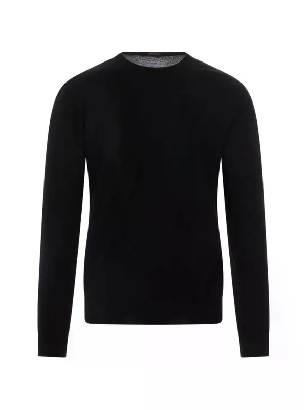Kiton Crew Neck Long-sleeve Sweater - Black