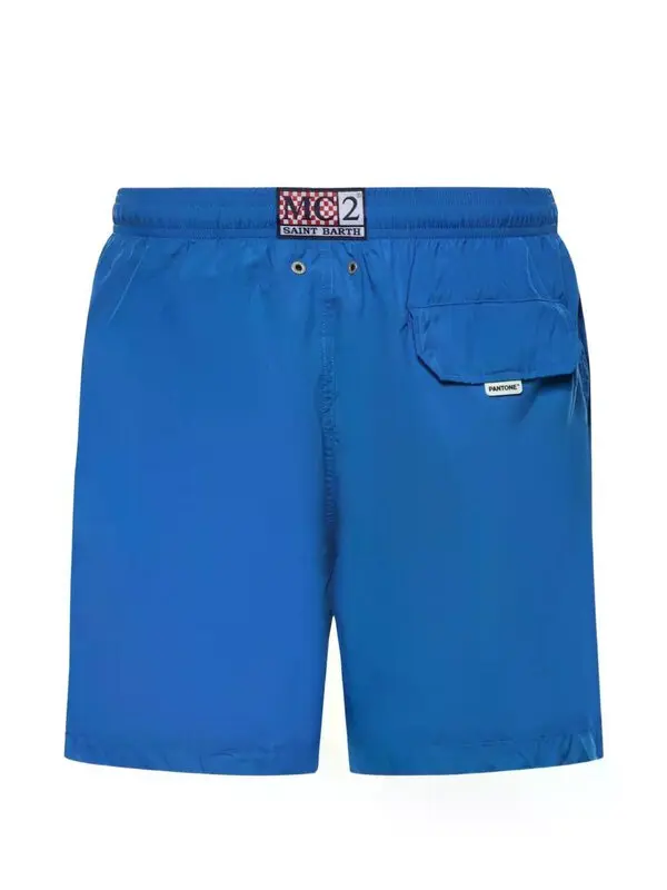 MC2 SAINT BARTH Logo-patch Swim Shorts - Blue