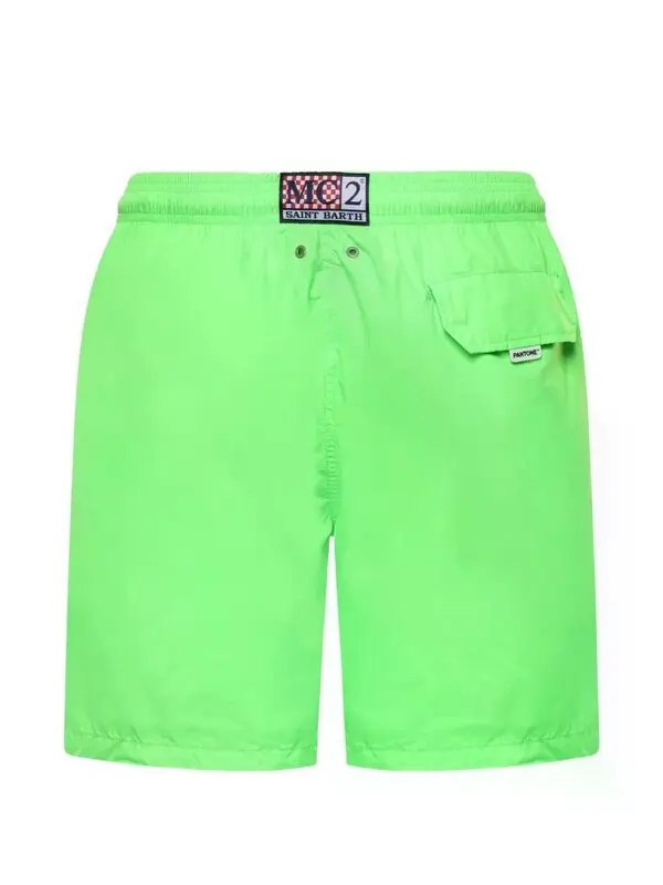 MC2 SAINT BARTH Logo-patch Swim Shorts - Green