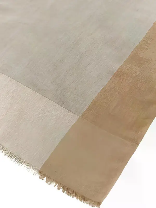 Paul & Shark Colour-block Frayed Scarf - Neutrals