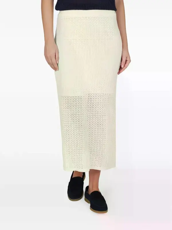 Paul & Shark Openwork Knit Linen Midi Skirt