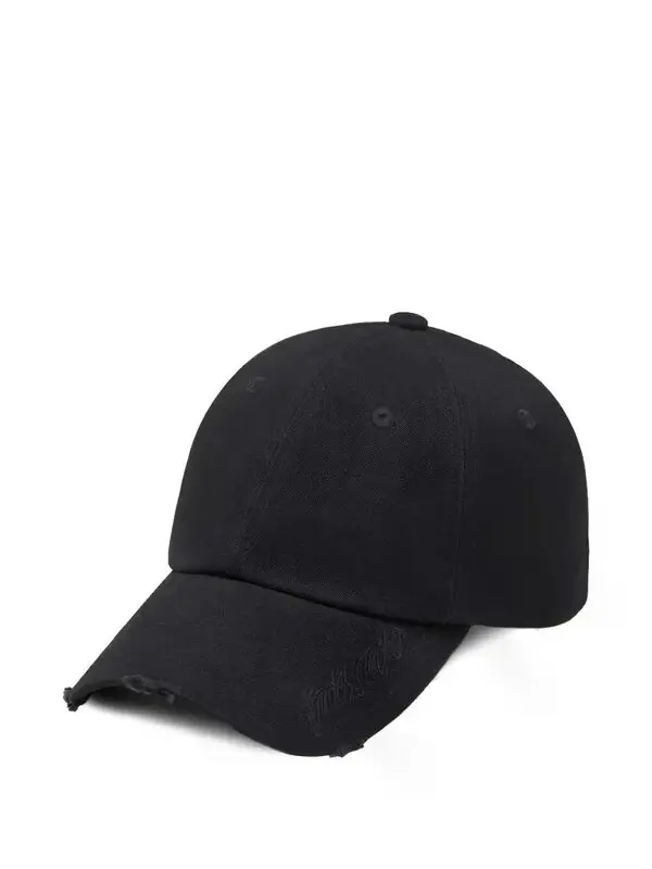 Études Studio Distressed Baseball Cap - Black