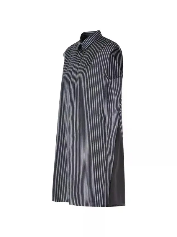 Sacai Striped Sheer Panel Dress