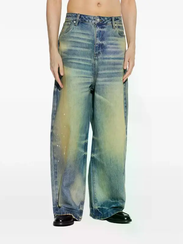 MISBHV Baggy Distressed Jeans With Paint Detail