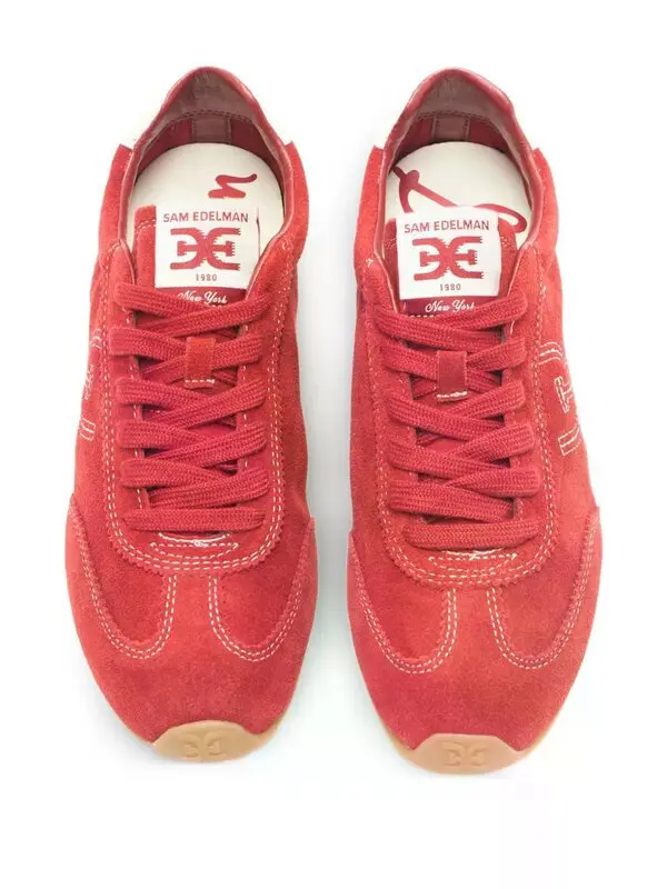 Sam Edelman Logo Detail Lace-up Sneakers - Red