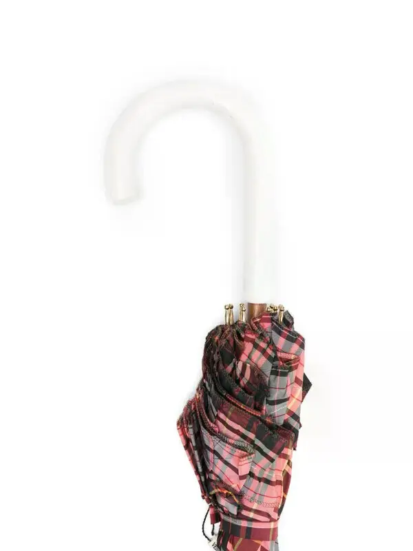 Versace 1990s Check Ruffle Umbrella