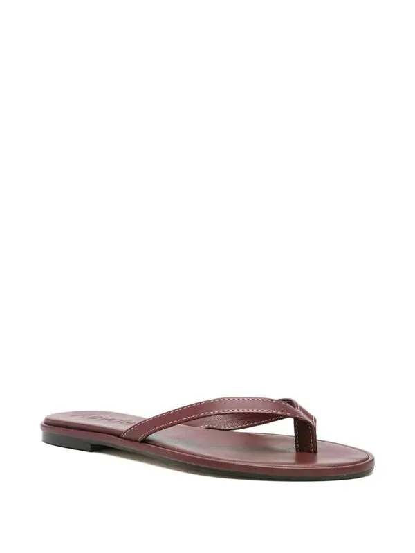 AeydĒ Contrast Stitch Thong Sandals