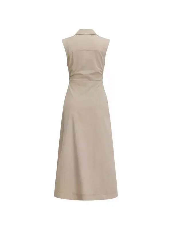 Veronica Beard Orla Button-front Midi Dress - Neutrals