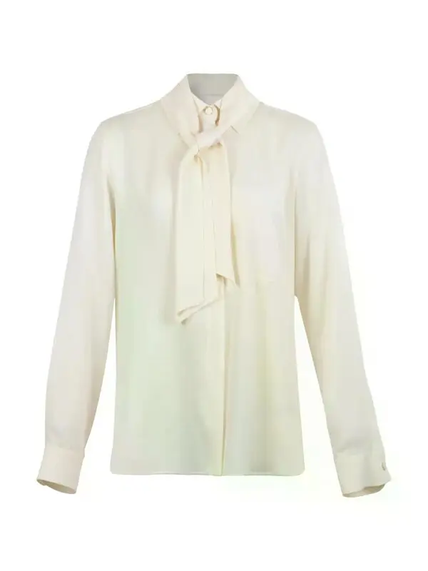 Max Mara Scarf Neck Shirt With Buttoned Cuffs - Neutrals