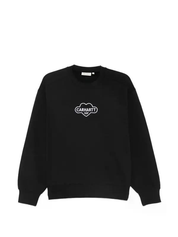 Carhartt Work In Progress Embroidered Logo Crewneck Sweatshirt - Black