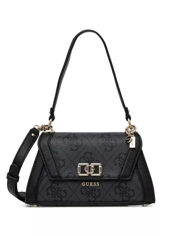 Guess Monogram Shoulder Bag - Black