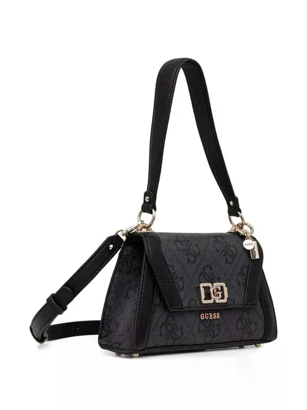Guess Monogram Shoulder Bag - Black