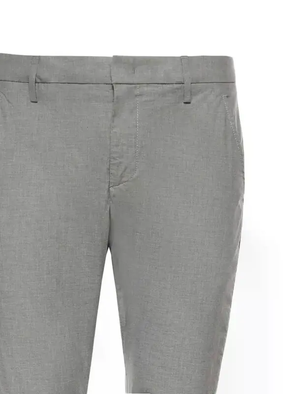 DONDUP Slub-texture Turn-up Trousers - Grey