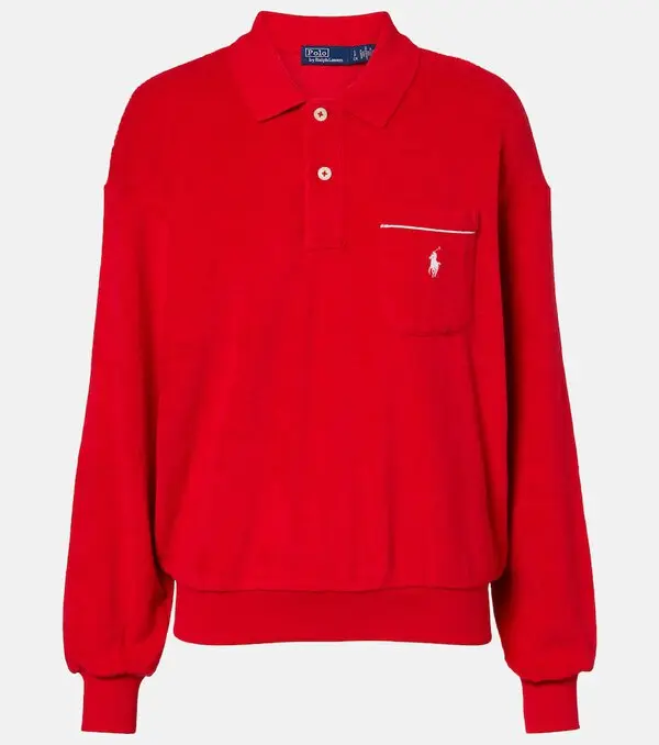 Polo Ralph Lauren Cotton-blend Terry Polo Shirt - Red