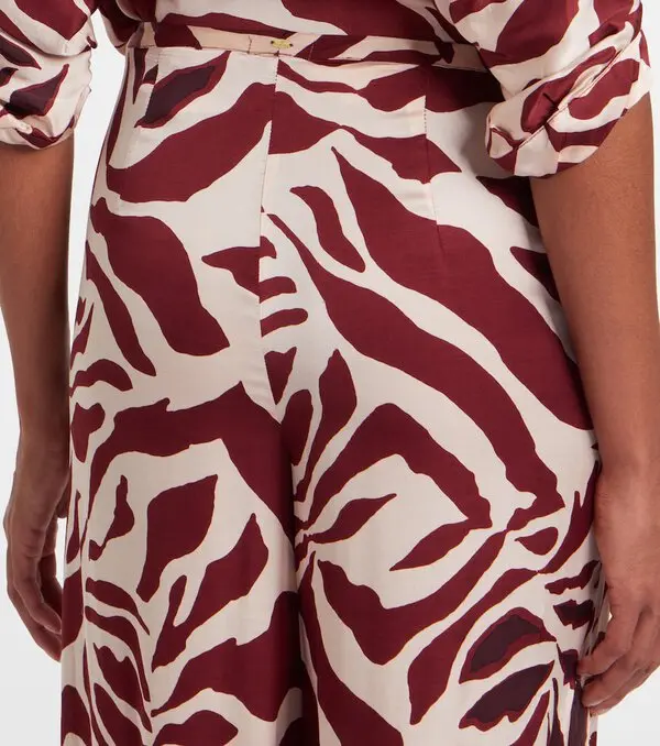 Poupette St Barth Animal Print Palazzo Pants - Brown