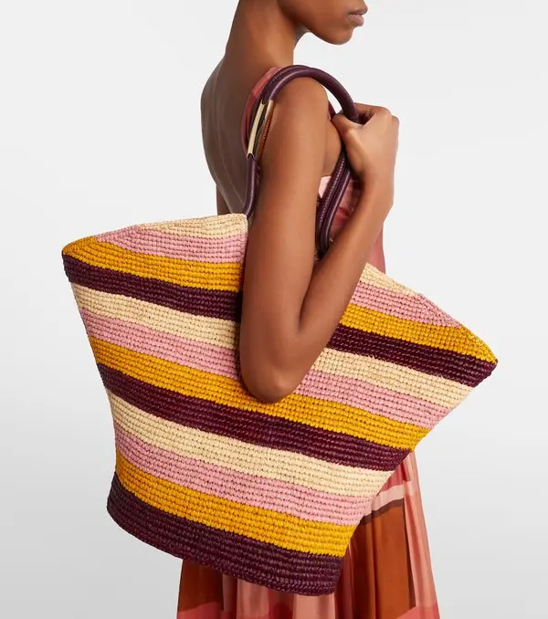 Zimmermann Golden Time Large Raffia Tote Bag