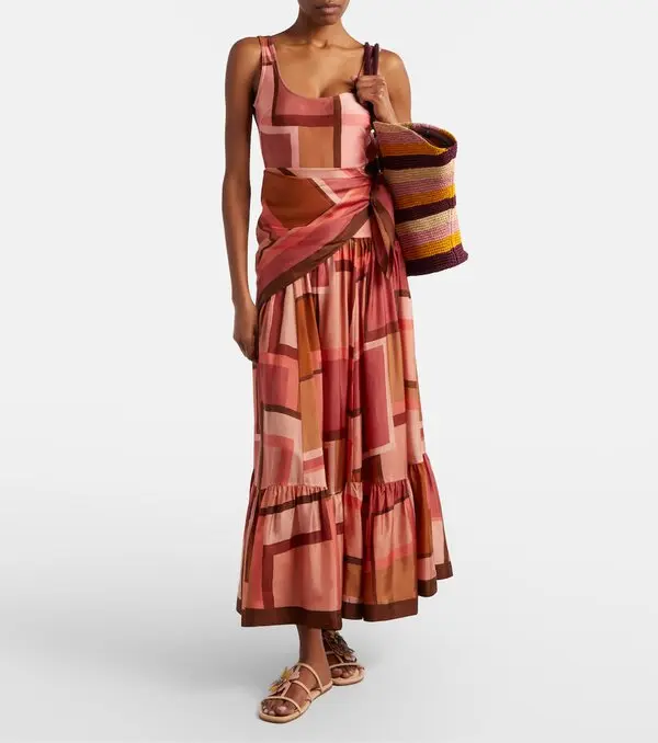 Zimmermann Golden Time Large Raffia Tote Bag