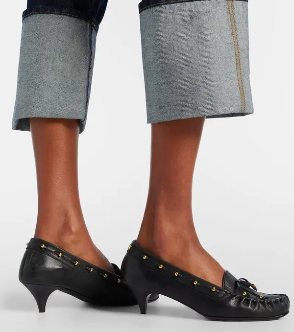 Khaite Milly 45 Leather Pumps - Black
