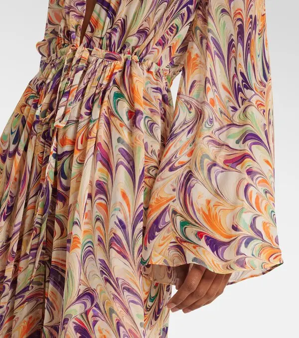 ALEXANDRA MIRO Chloe Printed Georgette Kaftan