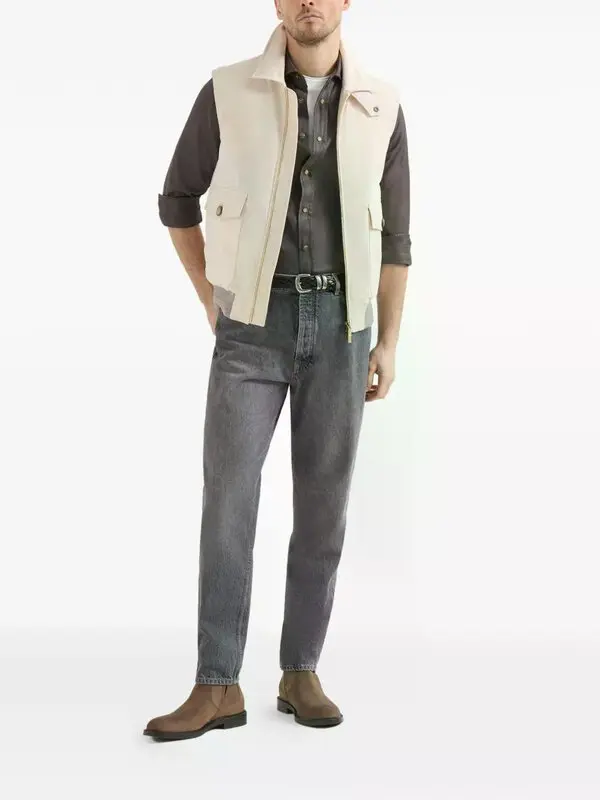Brunello Cucinelli Iconic Fit Five-pocket Denim Trousers - Grey