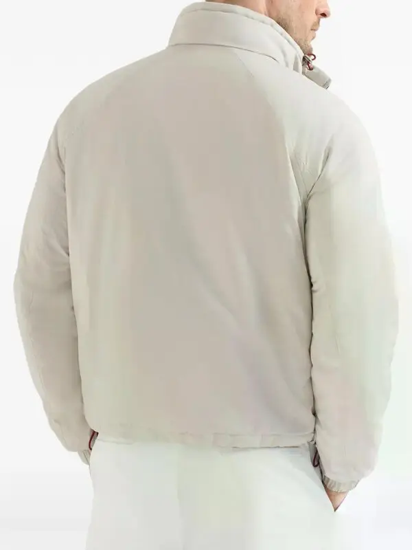 Brunello Cucinelli Lightweight Nylon Jacket With Packable Hood - Neutrals