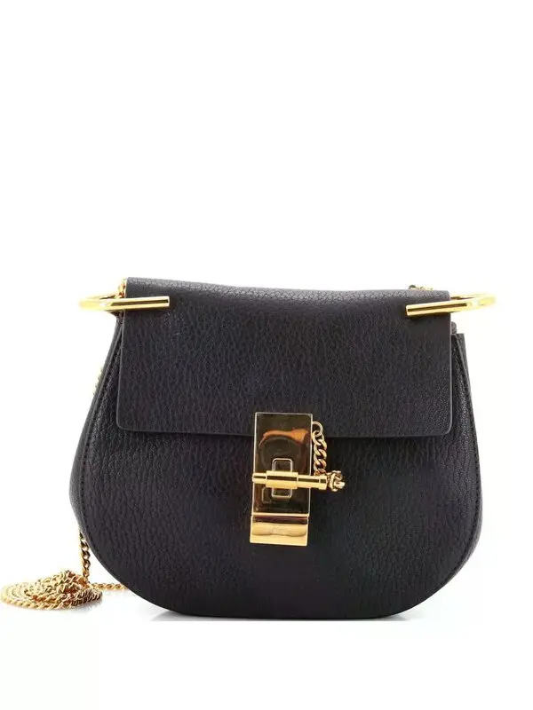 Chloé Drew Leather Mini Crossbody Bag - Black
