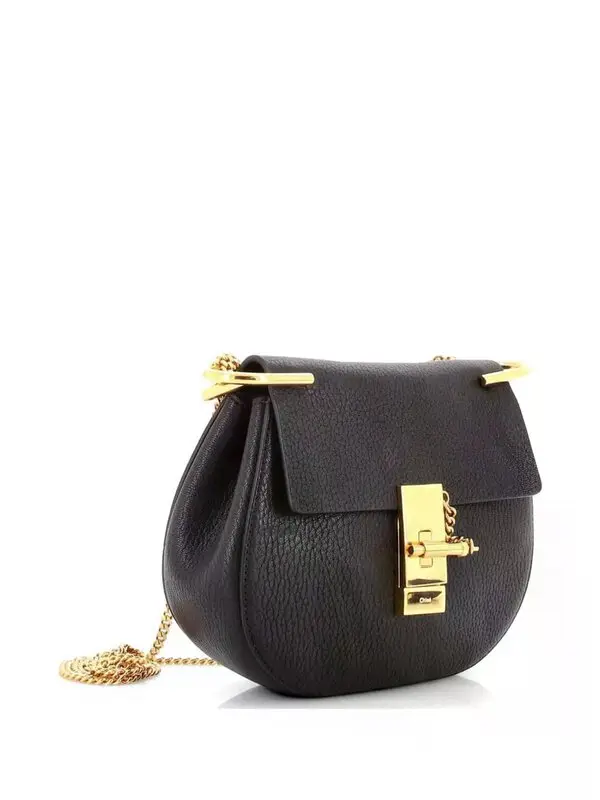 Chloé Drew Leather Mini Crossbody Bag - Black