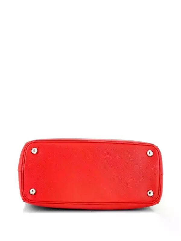 Prada Galleria Double Zip Saffiano Leather Small Tote Bag - Red