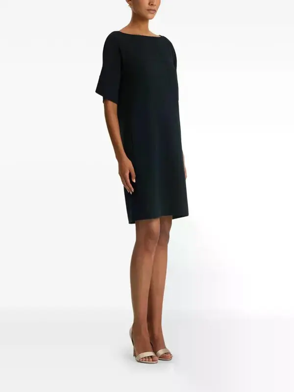 Oscar De La Renta Tie-detailed Wool-blend Shift Dress