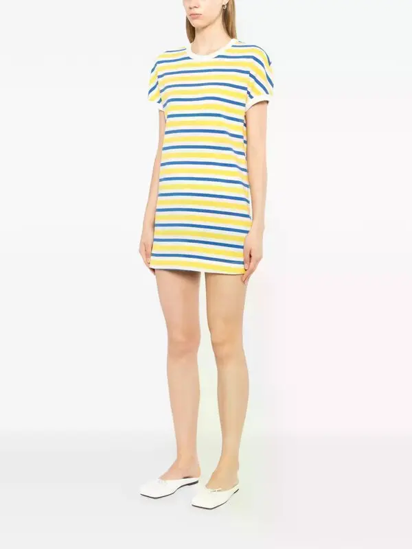 MAISON MARGIELA Striped Crewneck Dress - Yellow
