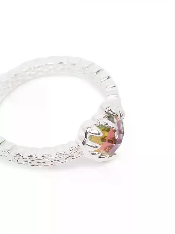 STOLEN GIRLFRIENDS CLUB Mini Claw Ring With Mystic Quartz - Silver