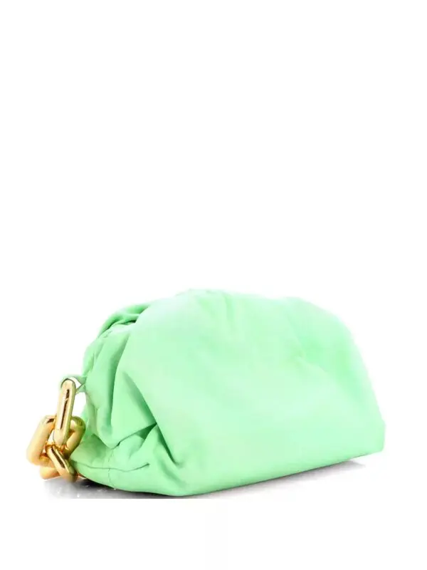 Bottega Veneta The Chain Pouch Leather Teen Shoulder Bag - Green