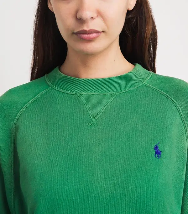 Polo Ralph Lauren Cotton-blend Polo Pony Sweatshirt - Green