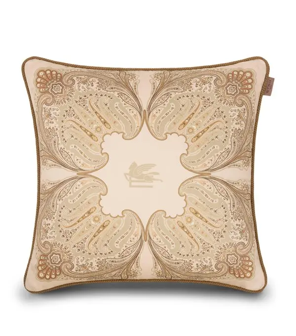 Etro Cotton Satin Kiri Cushion - Beige