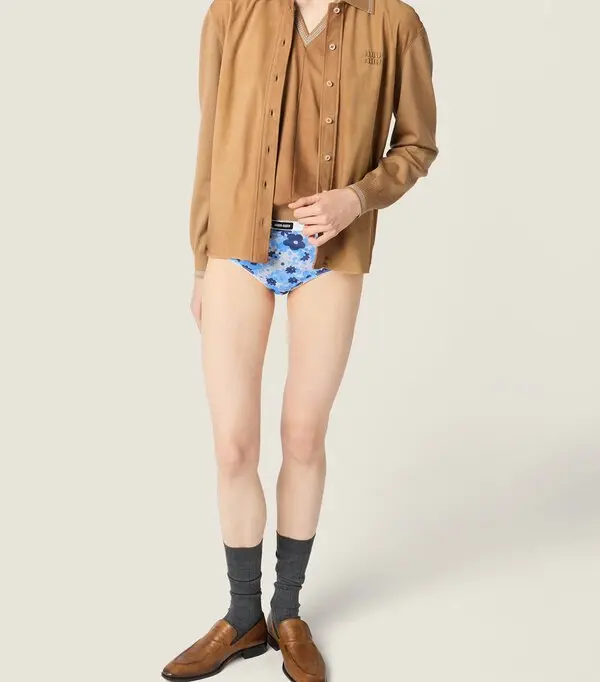 Miu Miu Wool-suede V-neck Sweater Vest