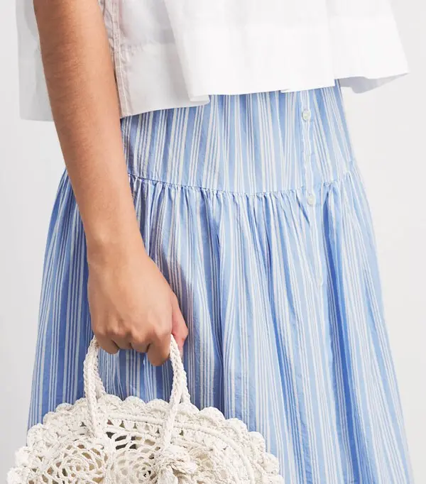 DÔEN Organic Cotton Stripe Maxi Skirt