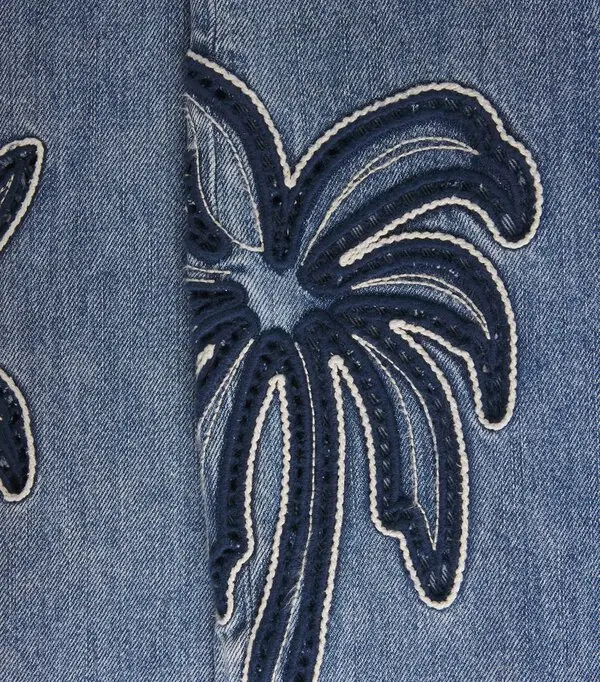 Sandro Embroidered Barrel Leg Jeans