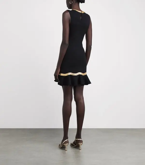 Sandro Knitted Chain-detail Mini Dress