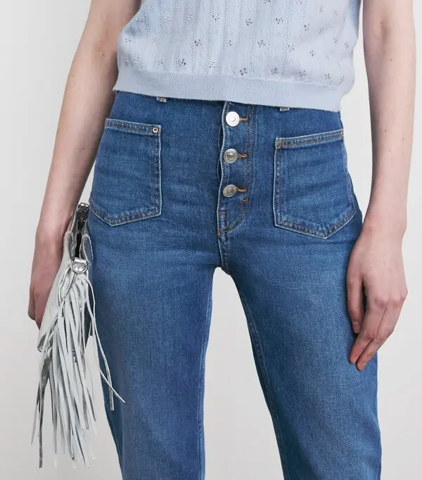 Maje Patch-pocket Flared Jeans
