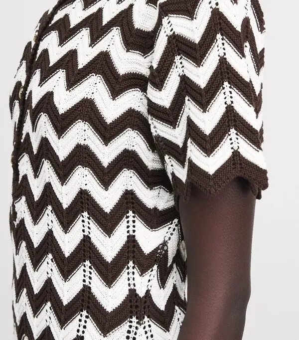 Maje Knitted Zigzag Mini Dress