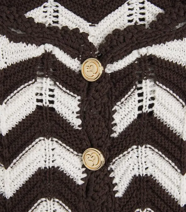 Maje Knitted Zigzag Mini Dress