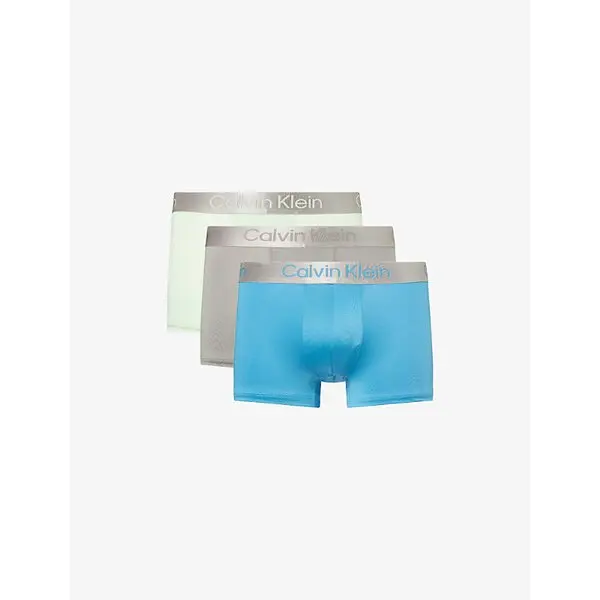 Calvin Klein Micro-stretch Pack Of Three Jersey Trunks - Multi