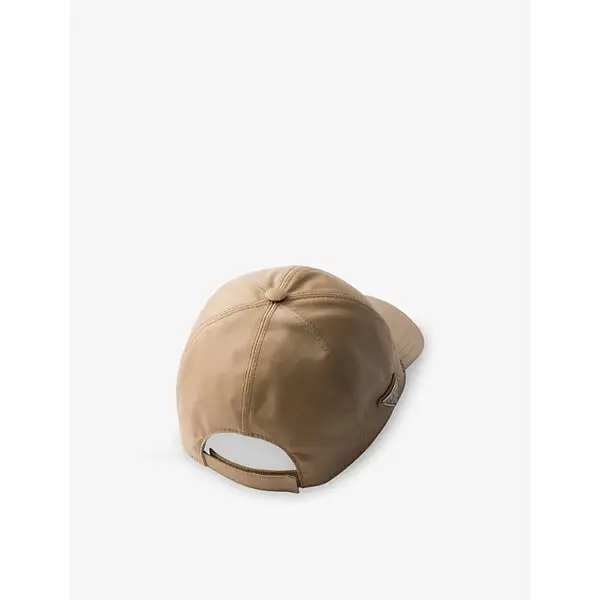 Prada Re-nylon Logo-plaque Baseball Cap - Brown